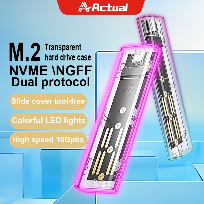 Jual Dreamarthem ActualCase Ssd Enclosure M.2 Transparent Rgb Hard ...