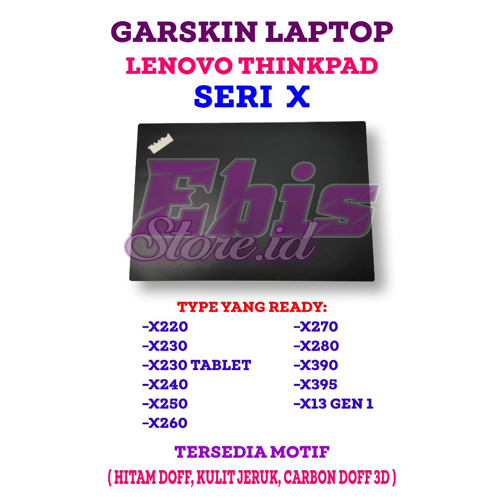 Jual Garskin Laptop X Series Lenovo Thinkpad stiker Protector | Shopee ...