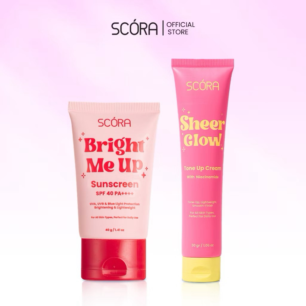 Jual SCORA SHEER GLOW TONE UP CREAM 30 GR | SUNSCREEN SPF 40 PA ...