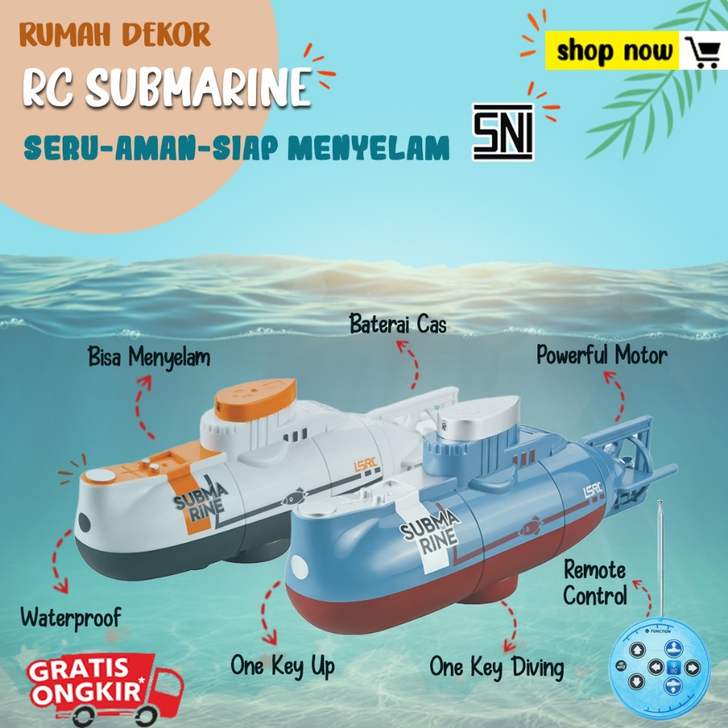 Jual RC Submarine Kapal Selam Remote Control Tahan Air Dengan Desain Kuat Dan Mini | Shopee ...