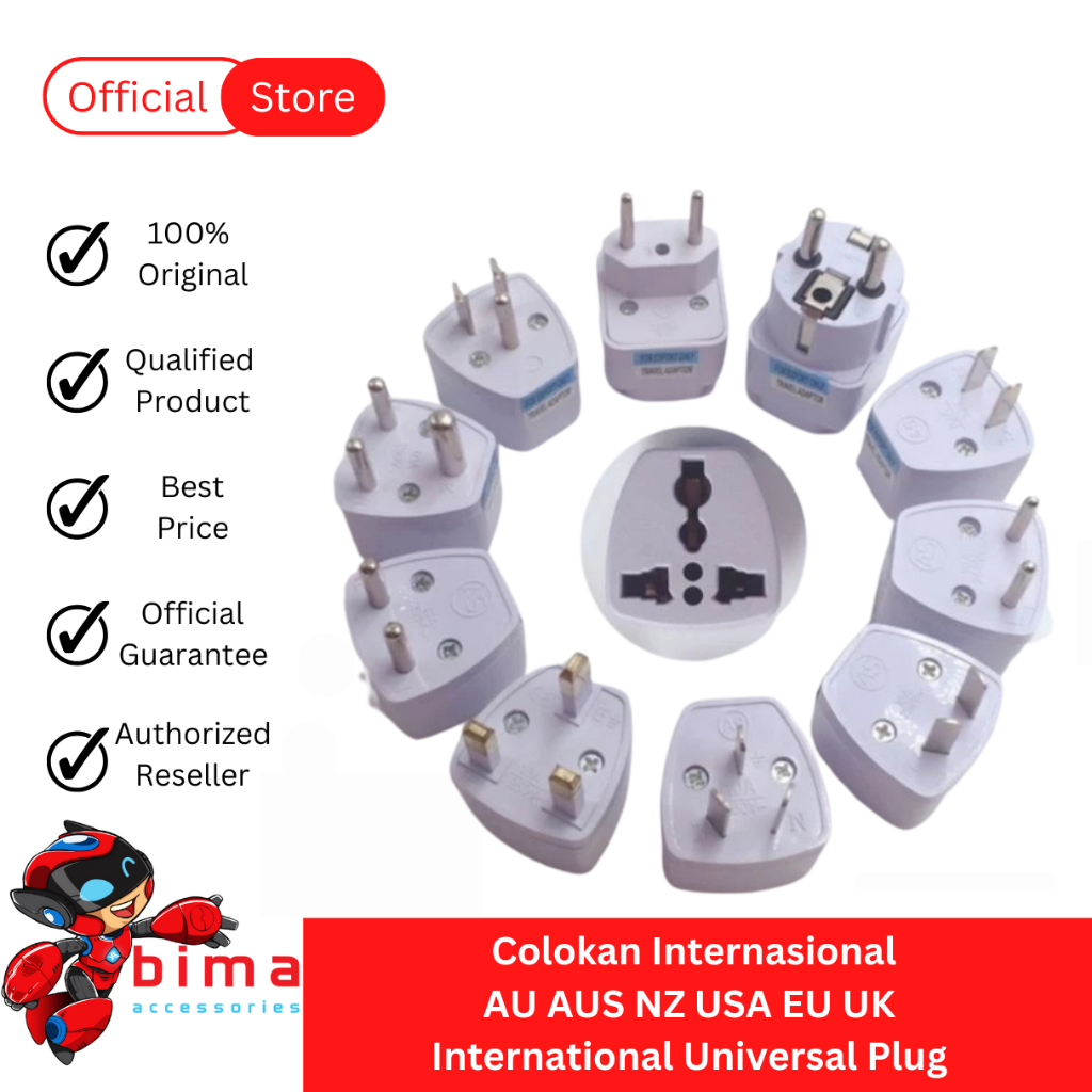 Jual Konverter Colokan Internasional AU AUS NZ USA EU UK International ...