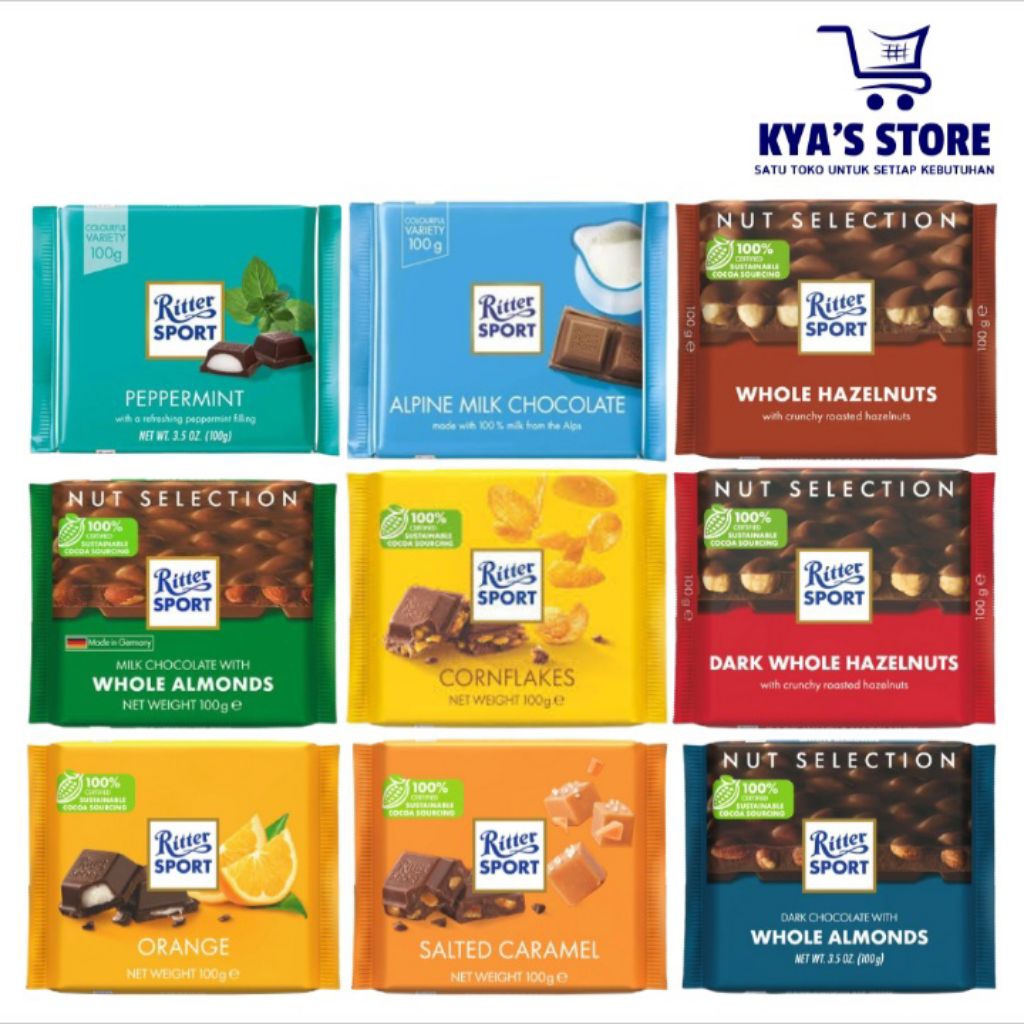 Jual Coklat Ritter Sport 100g | Shopee Indonesia