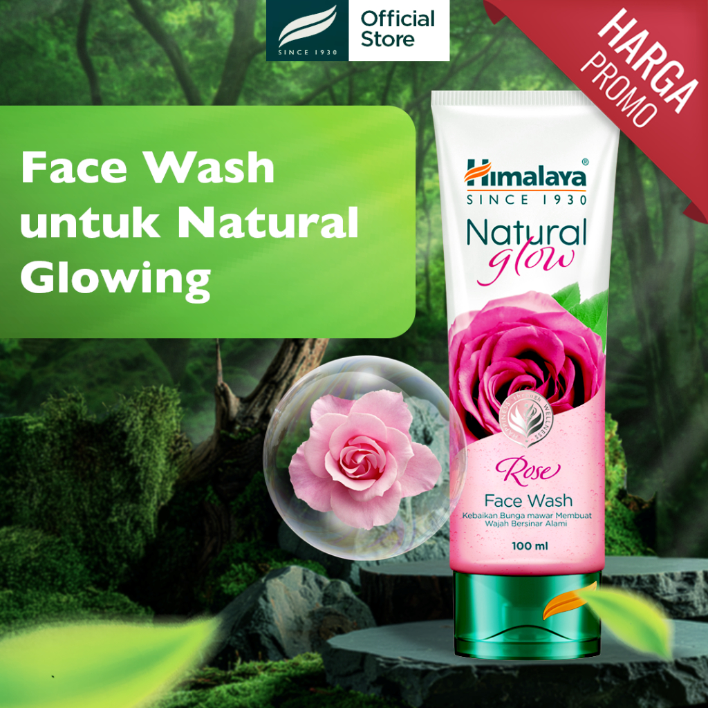 Jual Himalaya Natural Glow Rose Face Wash 100ml | Sabun Cuci Muka ...