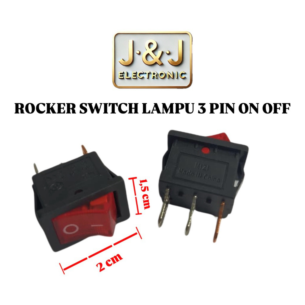 Jual Saklar Rocker Switch Lampu 3 Pin On Off / Switch Karaoke Lampu 3 ...