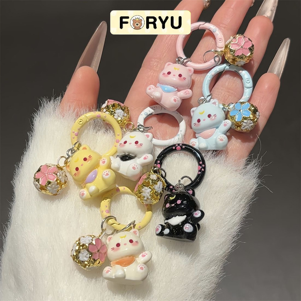 Jual Foryu Gantungan Kunci Mini Karakter Kucing Keychain Lucu Hiasan ...
