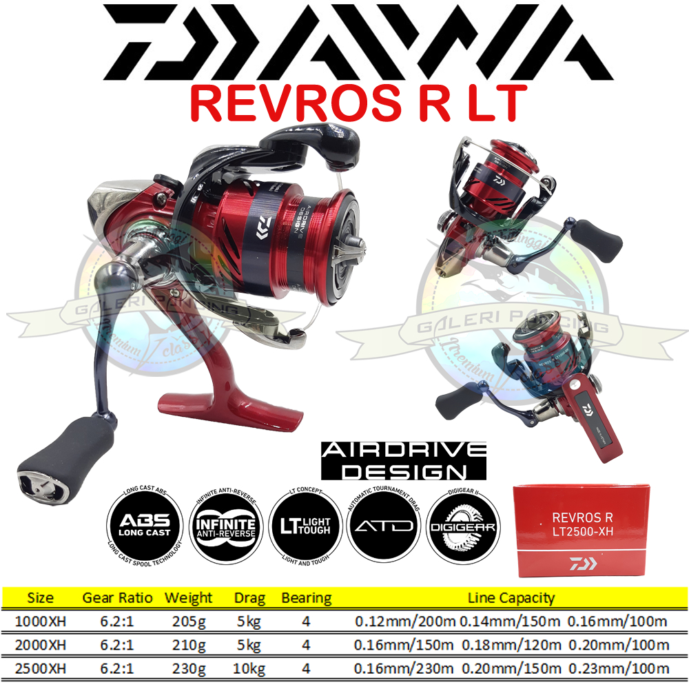 Jual Reel Pancing Daiwa Revros R LT 1000XH 2000XH 2500XH | Shopee Indonesia