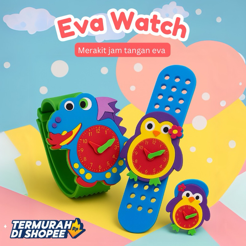 Jual Menempel DIY Anak Jam DIY EVA WATCH Merakit Eva Bentuk Jam Tangan ...