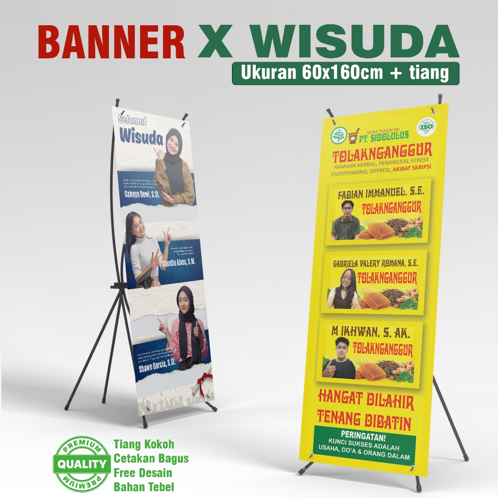 Jual banner wisuda custom desain gratis jasa cetak x banner wedding ...
