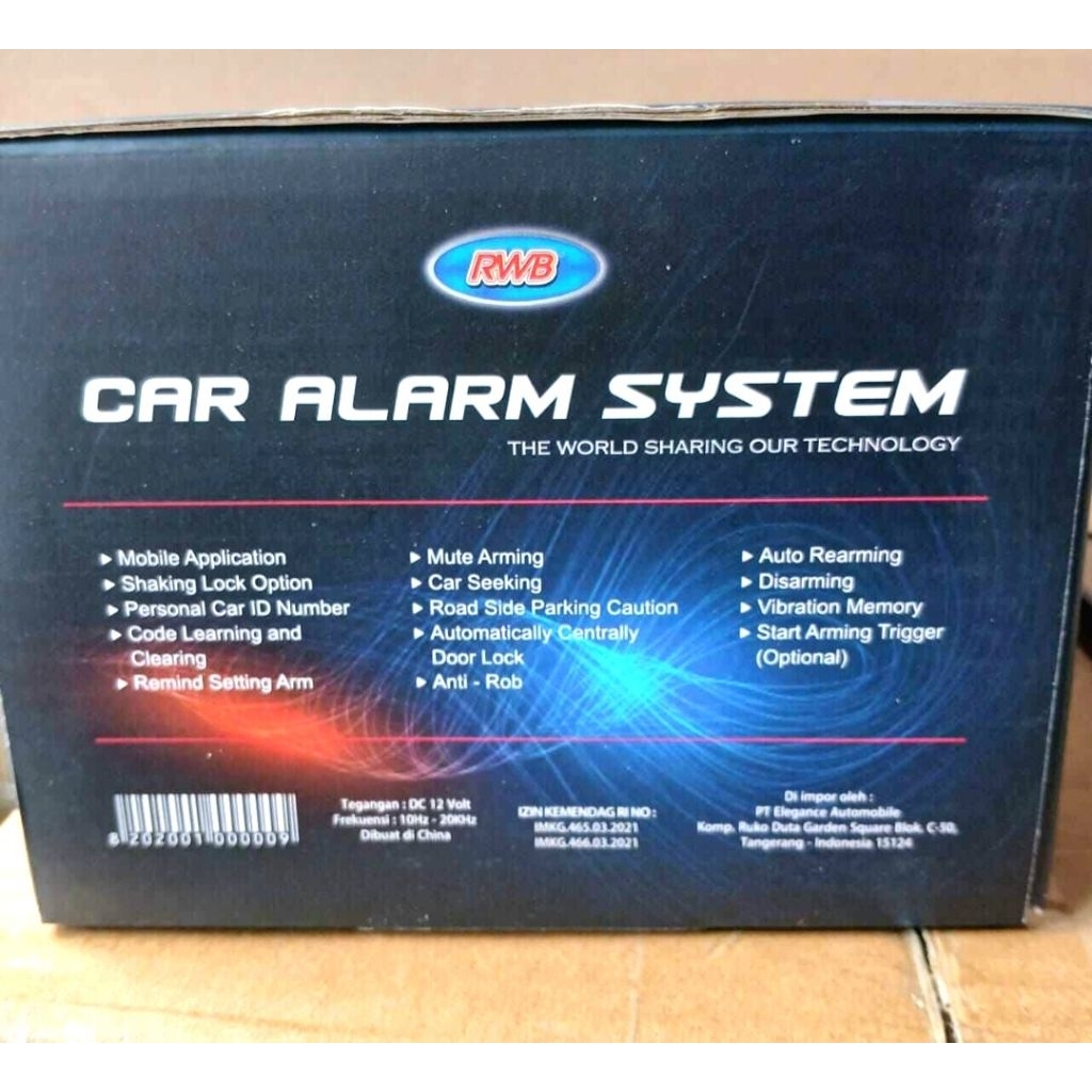 Jual ALARM MOBIL PREMIUM MERK RWB 8800 | Shopee Indonesia