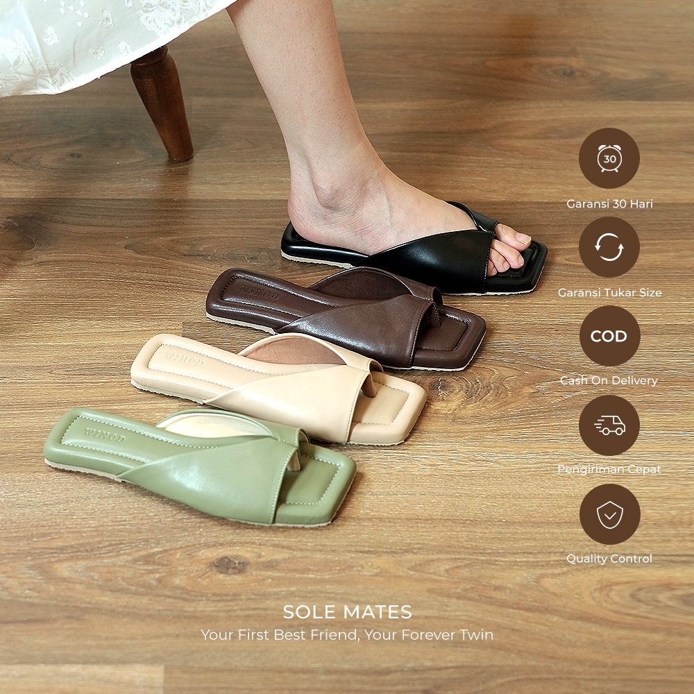 Jual WINOD Calulla Sandal Wanita Model Slip On Flat Casual Daily ...