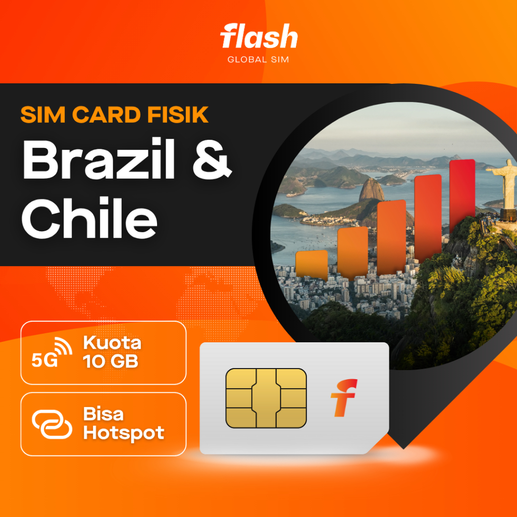 Jual SIM Card Brazil & Chile Big Quota Flash Global SIM (Simcard Brazil ...