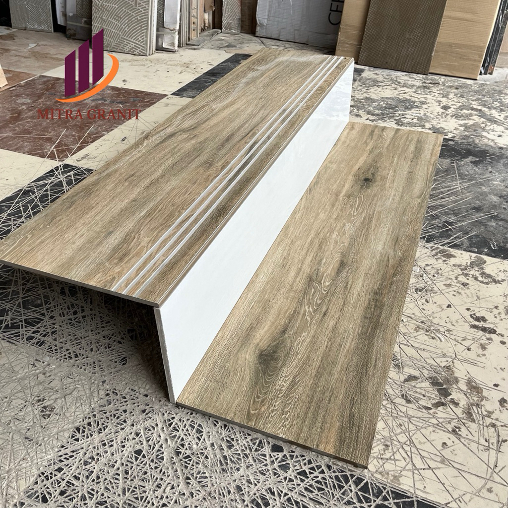 Jual GRANIT KERAMIK TANGGA MOTIF KAYU 30x90 20x90 REQUEST UKURAN LIST ...