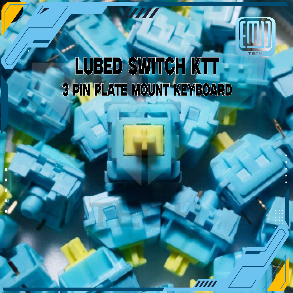 Jual Lubed Switch KTT Sea Salt 3 Pin 205g0 Switch Plate mount Keyboard ...