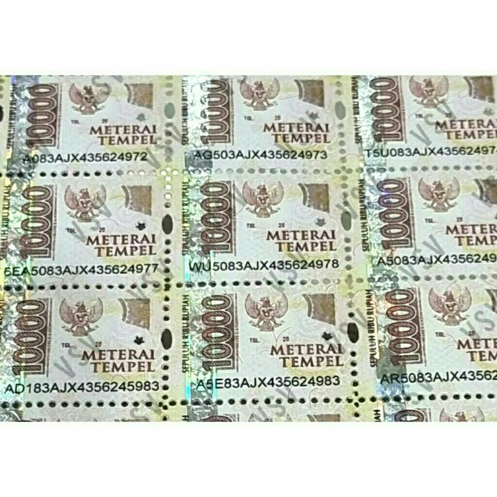 Jual Meterai Tempel 10000 / Meterai / Meterai Asli Tempel 10000 | Shopee Indonesia