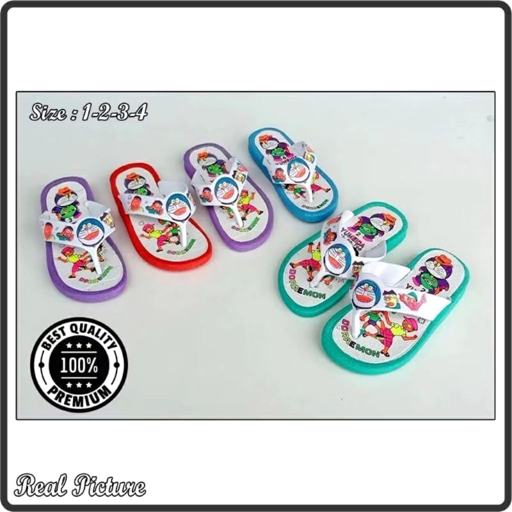 Jual Sandal jepit anak Jadul Doraemon Yumeida 796 sandal anak -anak ...