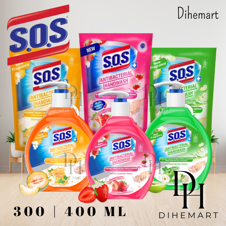 Jual SOS Hand Soap 300 ML | 400 ML PUMP Hand Wash | Shopee Indonesia