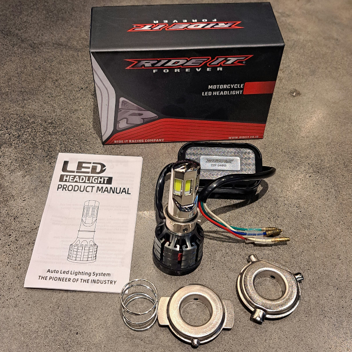 Jual DOP KIPAS LED RIDE IT M6 COB ACDC 35WATT PUTIH LAMPU 6 SISI H4 H6 ...