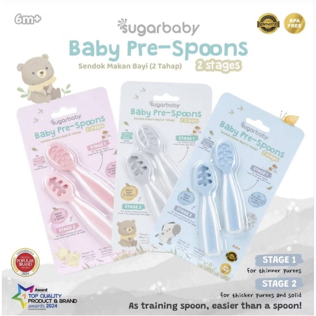 Jual Pre Spoon 2 Stages Sendok Belajar Bayi BPA FREE / Training Spoon ...