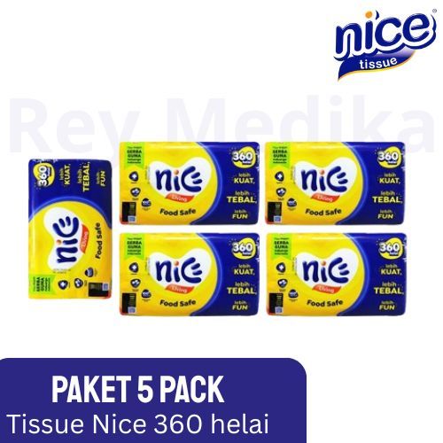 Jual PAKET 5 PACK- Nice Facial Tissue Tisue Tisu Wajah Muka Paket isi 5 ...