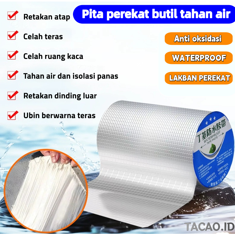 Jual LAKBAN Anti Bocor 5/10/15/20/30/50/100cm Aluminium Foil Butyl ...