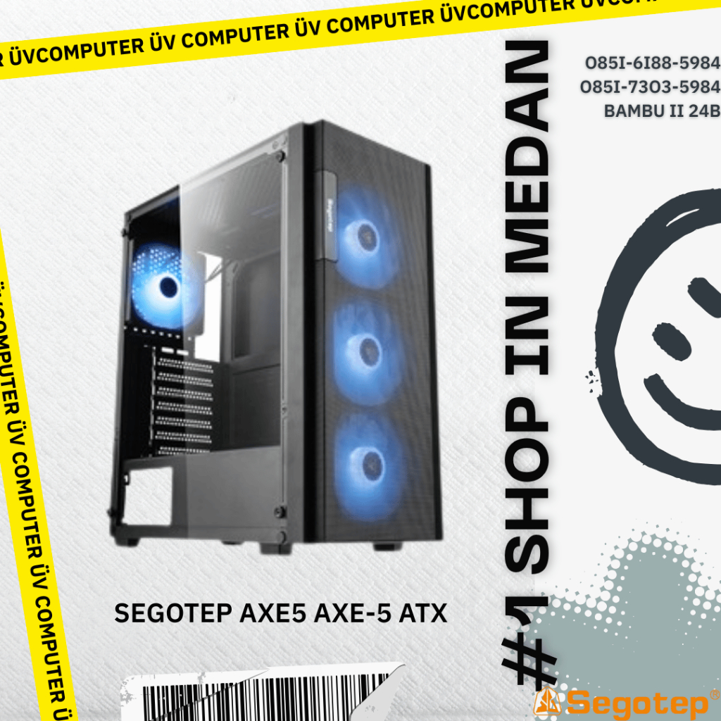 Jual Casing PC Komputer Segotep Axe5 Axe-5 ATX | Mid Tower | ATX Case |Tanpa Fan | Black Hitam ...