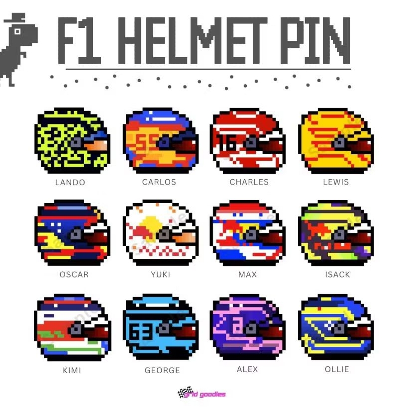 Jual Pixel F1 Helmet Acrylic Pin | Shopee Indonesia