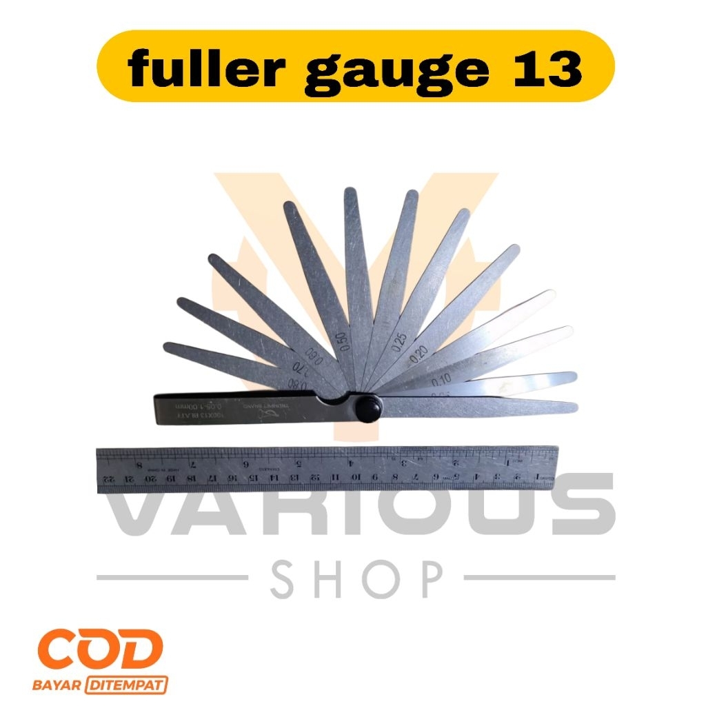 Jual Feeler gauge 13 blades kunci setelan klep kelep fuller gauge 13 ...