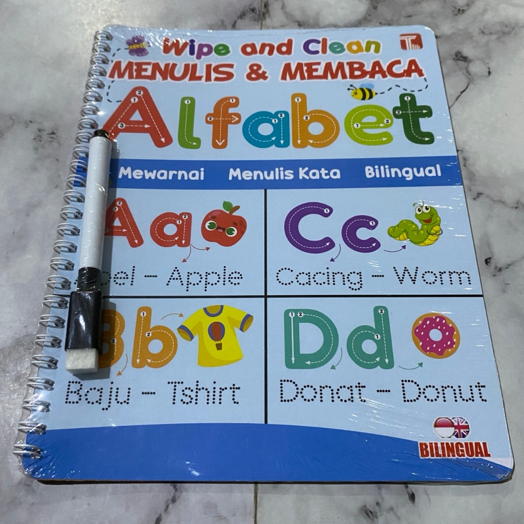Jual Belajar huruf alfabet abc TRACING numbers activity book preschool ...