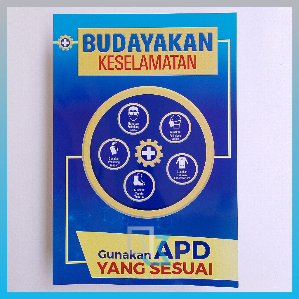 Jual Poster Budayakan Keselamatan, Gunakan APD yang Sesuai, Poster K3 ...