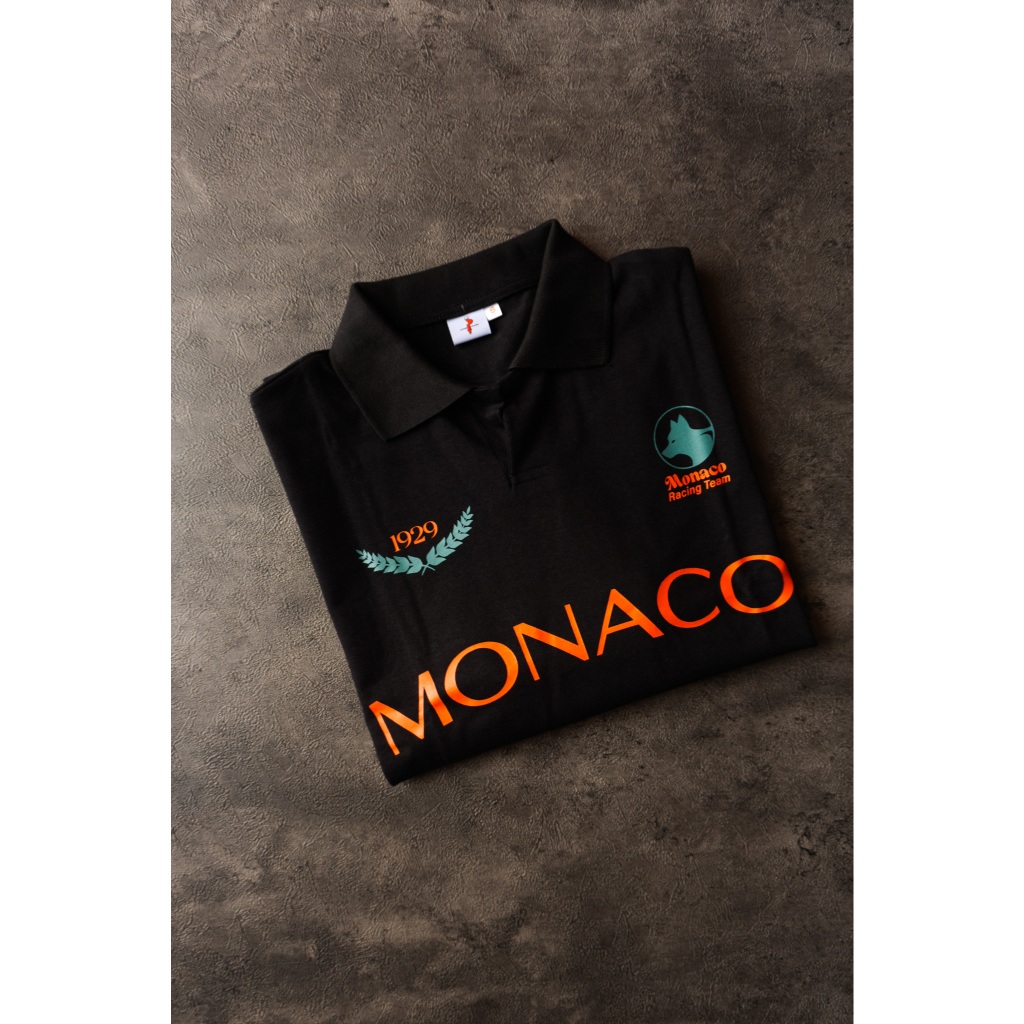 Jual Monaco Polo Tee | Jet Black 250 GSM Australia Cotton | Oversize ...