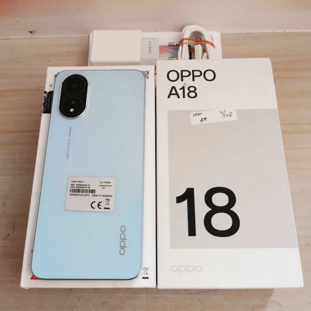 Jual Oppo A18 ram 4GB 128GB Bekas Garansi Resmi second | Shopee Indonesia