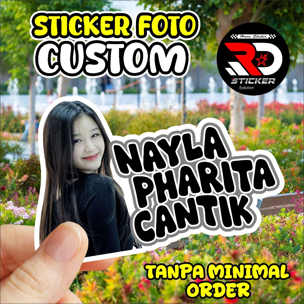 Jual Stiker Custom Foto & Nama | Stiker Tahan Air | Stiker Helm ...