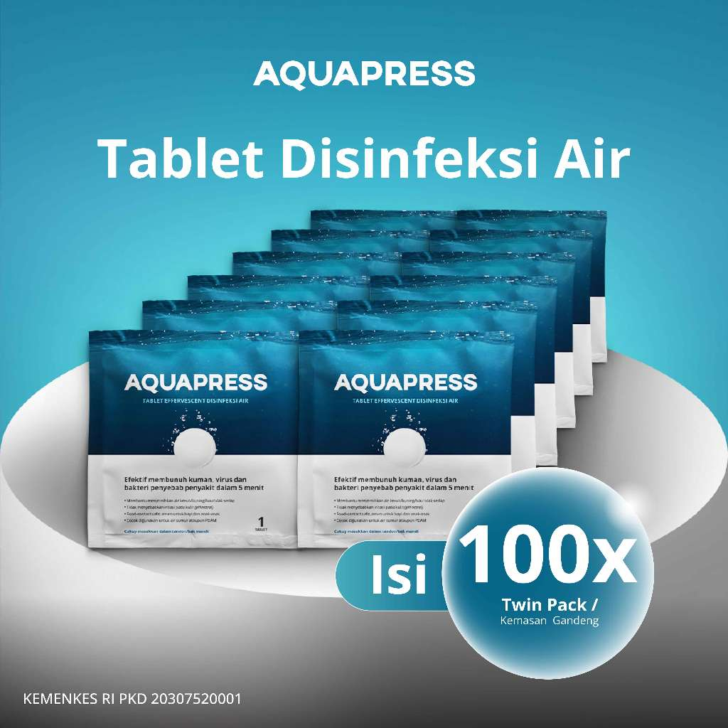 Jual Aquapress Tablet Disinfeksi Pembersih Penjernih Air Tandon Toren ...