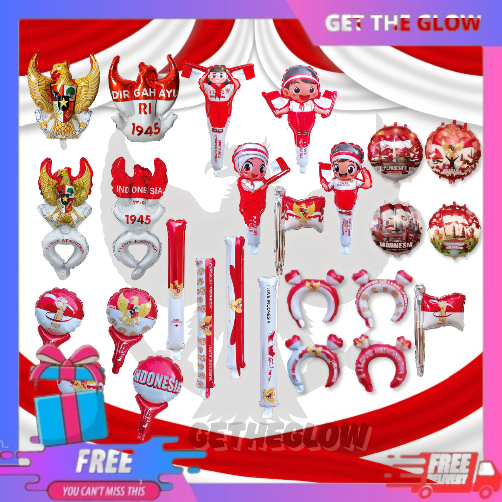 Jual Balon Foil Karakter HUT RI Balon Bando Merah Putih Foil Tepuk ...