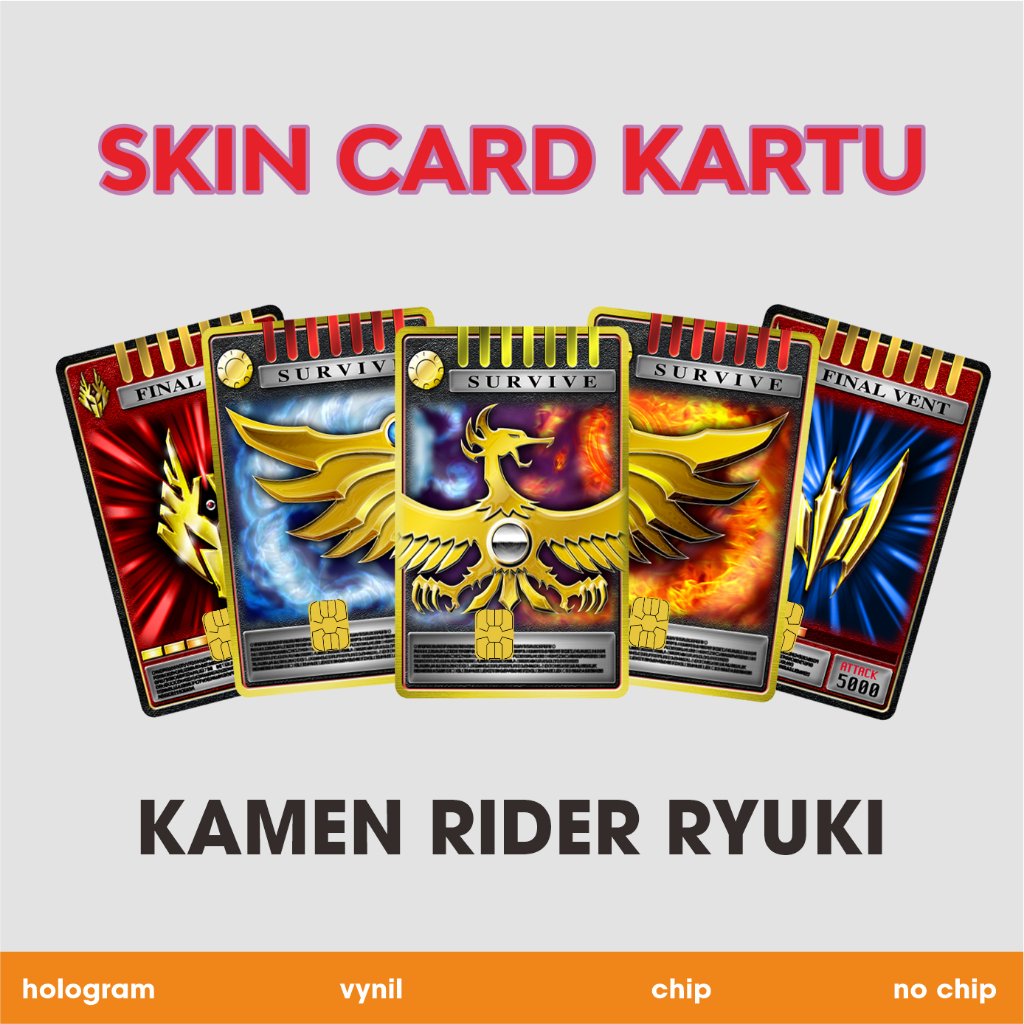 Jual Skin Card ATM E-Money Kamen Rider Ryuki Survive Final Vent ...