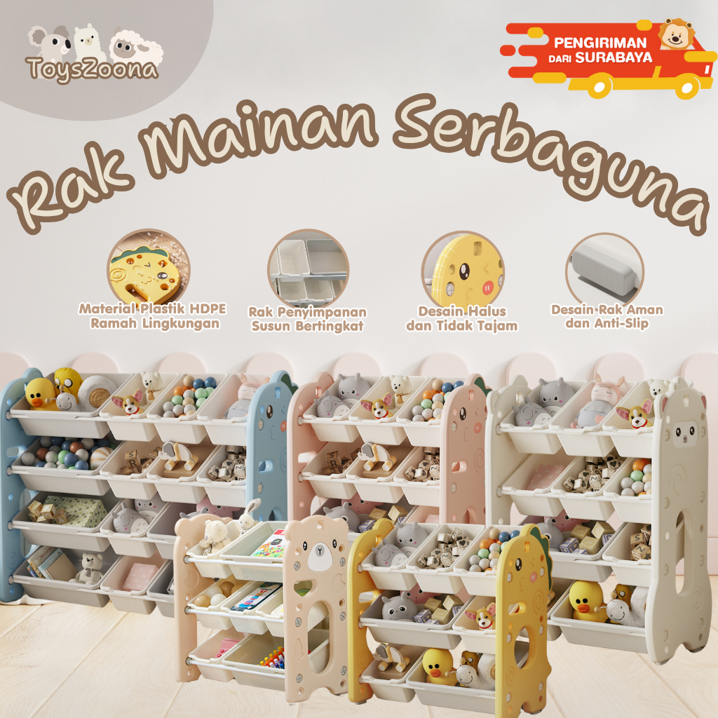 Jual [SBY] ToysZoona Rak Susun Serbaguna Rack Shelf Box Rak Mainan Anak ...