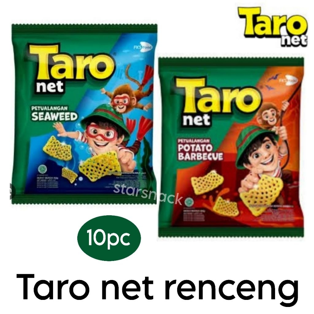 Jual Taro Net 8gr rumput laut BBQ isi 10pc/pak | Shopee Indonesia