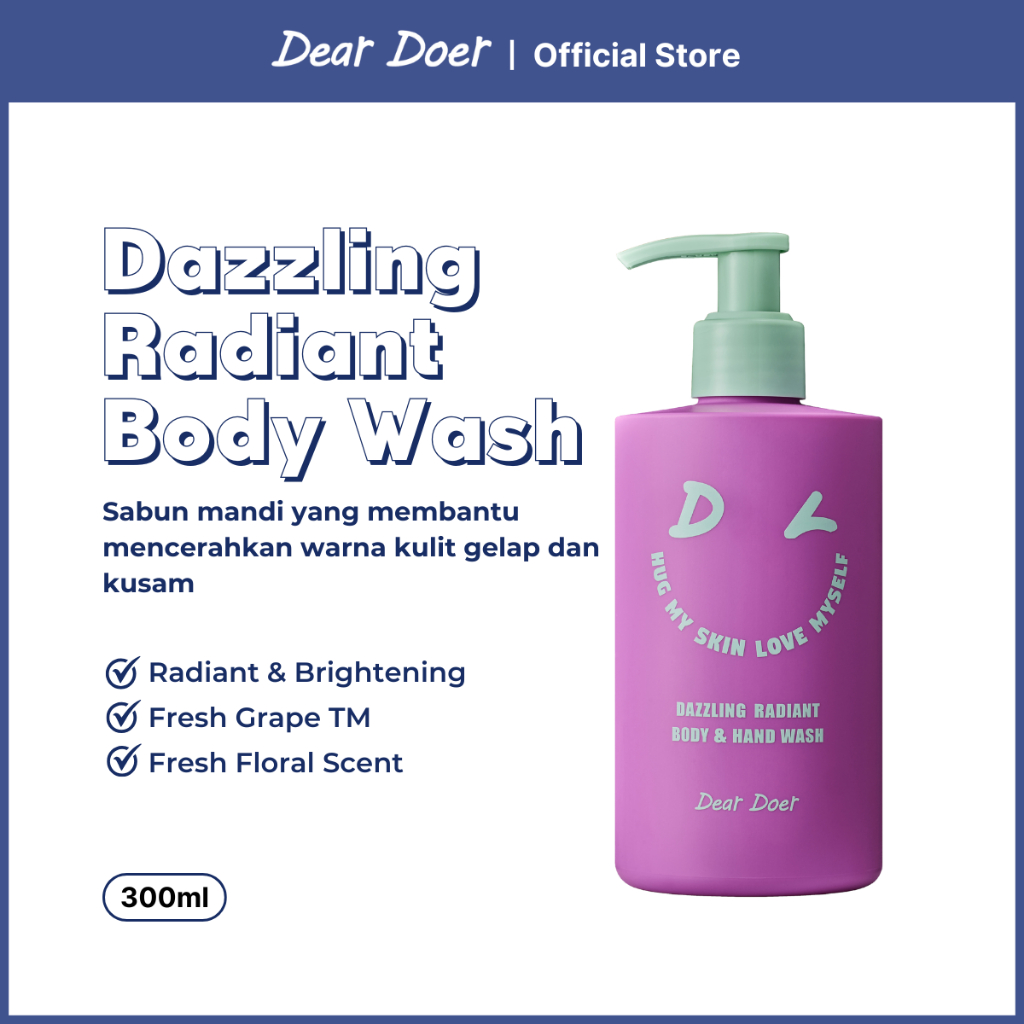 Jual DEAR DOER Dazzling Radiant Body & Hand Wash 300ml - Brightening | Shopee Indonesia