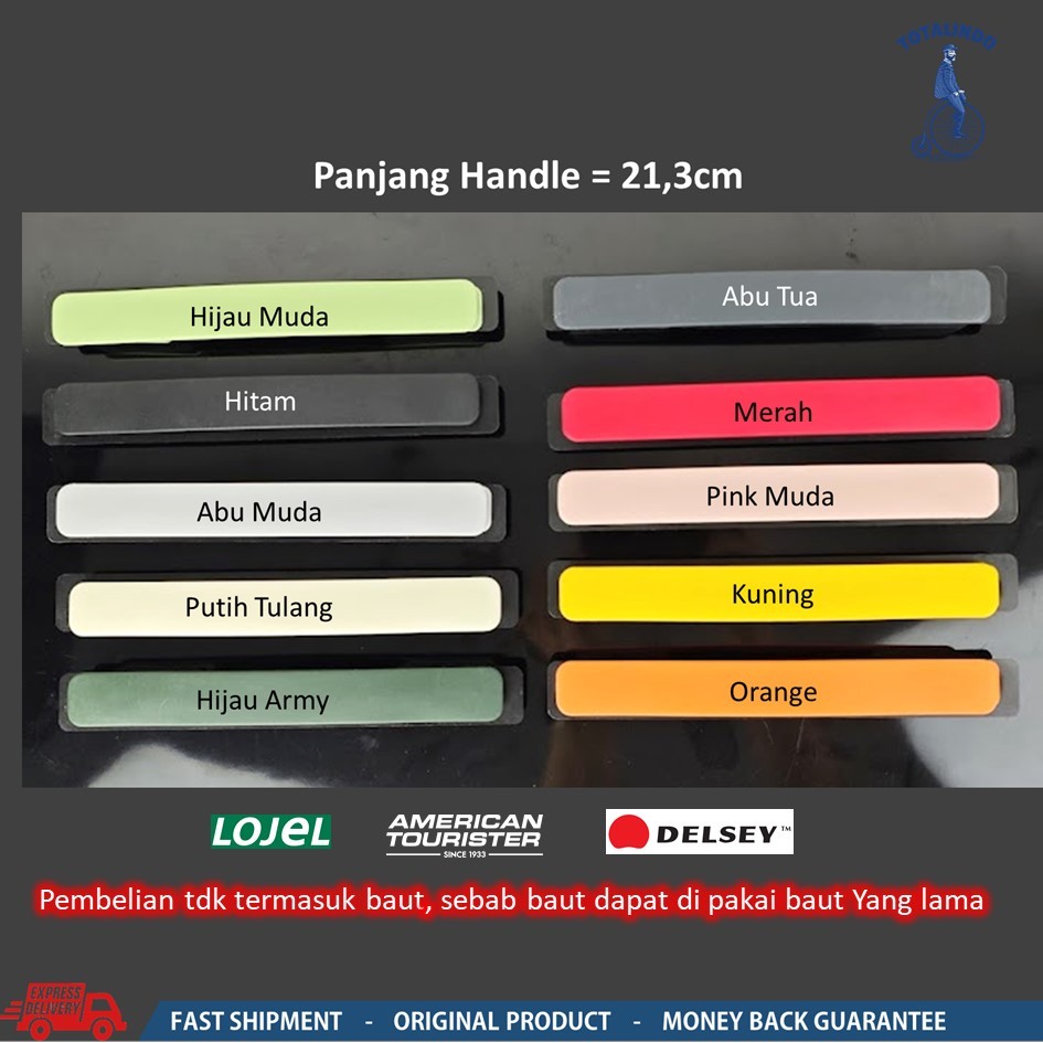 Jual Handle Gagang Koper 21,5 Cm Lojel AT Delsey Merk Universal Handel ...