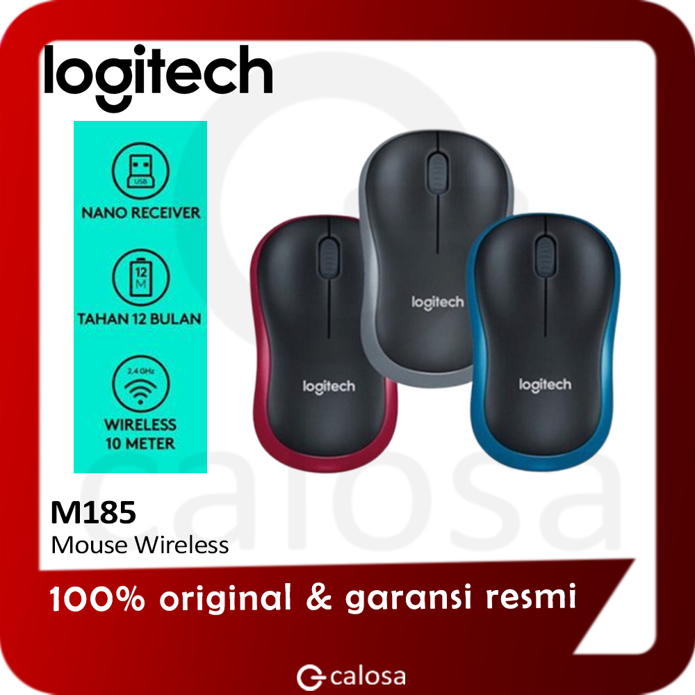 Jual Mouse Wireless Logitech M185 Original | Shopee Indonesia