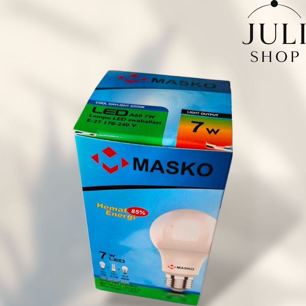 Jual Lampu LED Bohlam 7watt Masko / Cool Daylight Hemat Energi | Shopee ...