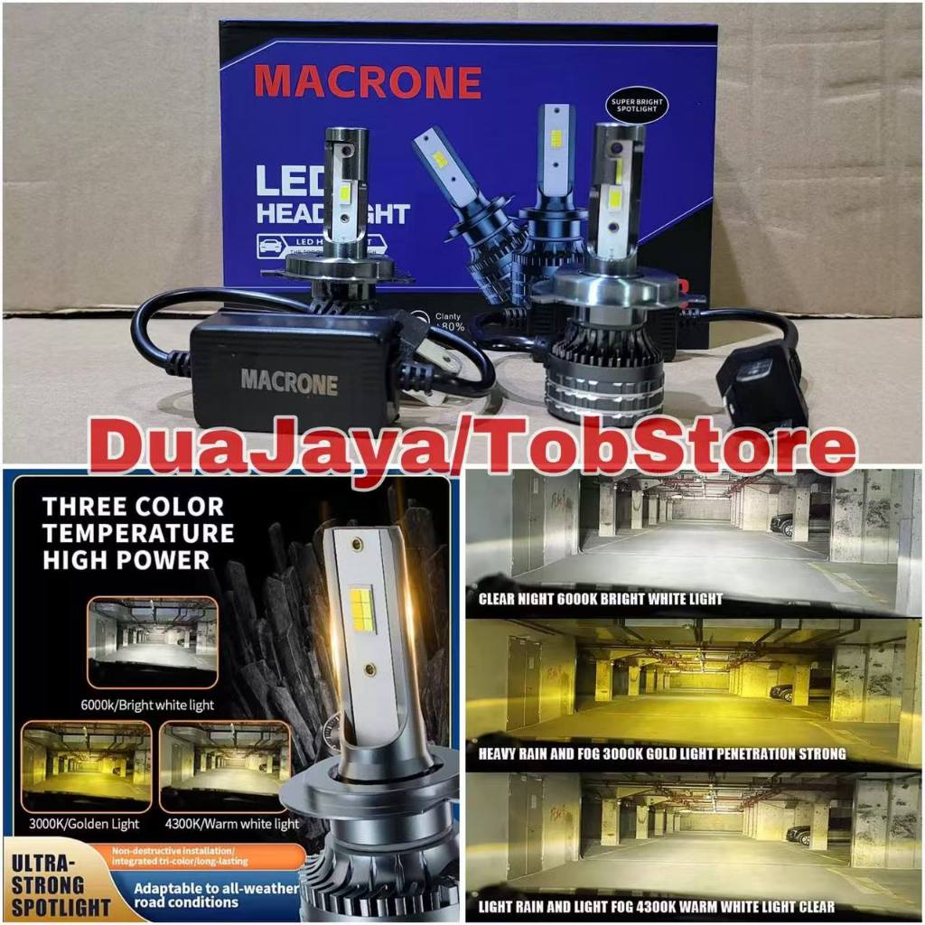 Jual Lampu Led Headlamp Headlight Khusus Brio Non Rs 3 Warna Khusus Kabut Dan Hujan Macrone Mc3 ...