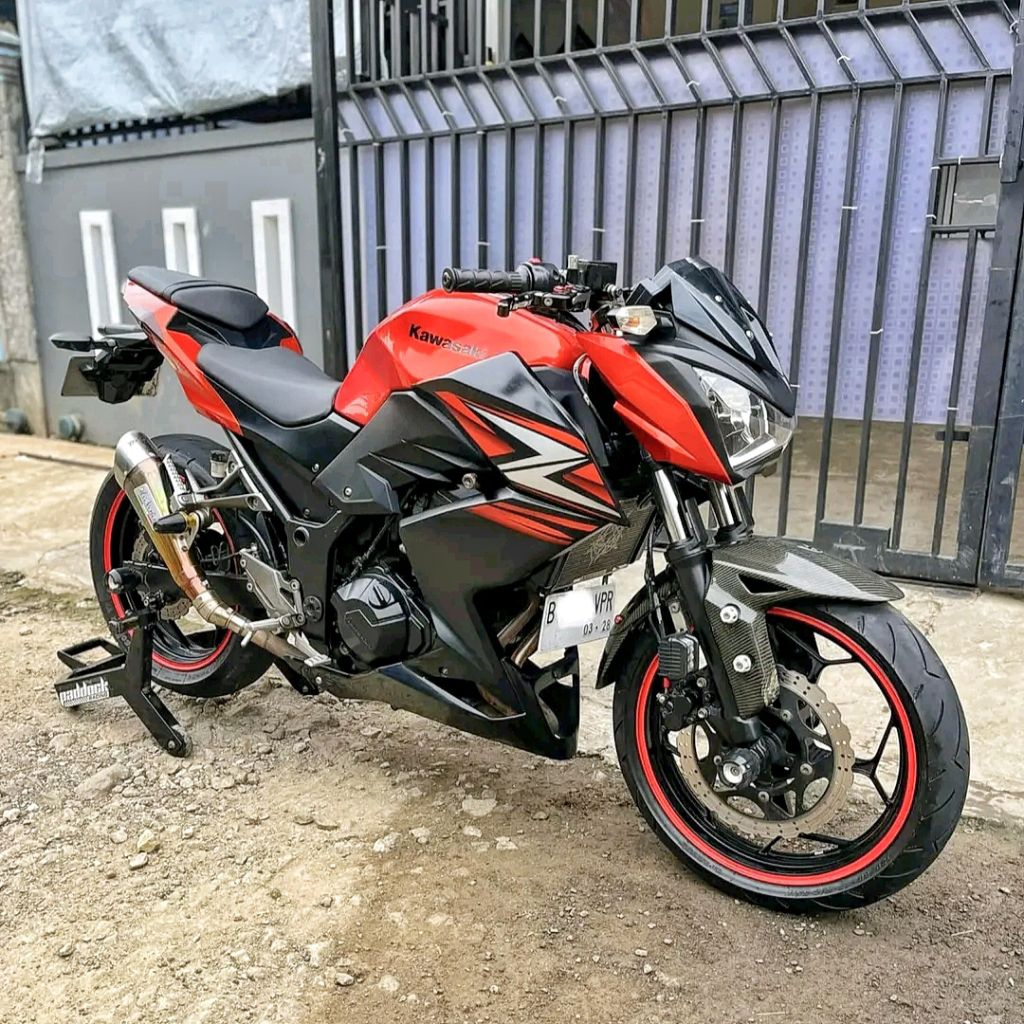 Jual Striping Kawasaki Z250 Tahun 2014 ORANGE / OREN (Ukuran standar ...