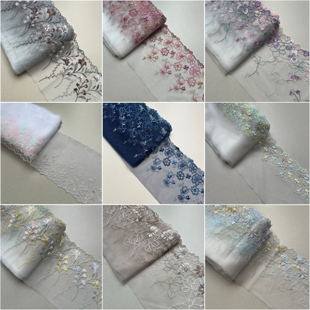 Jual renda tile lebar 12-15cm harga permeter | Shopee Indonesia