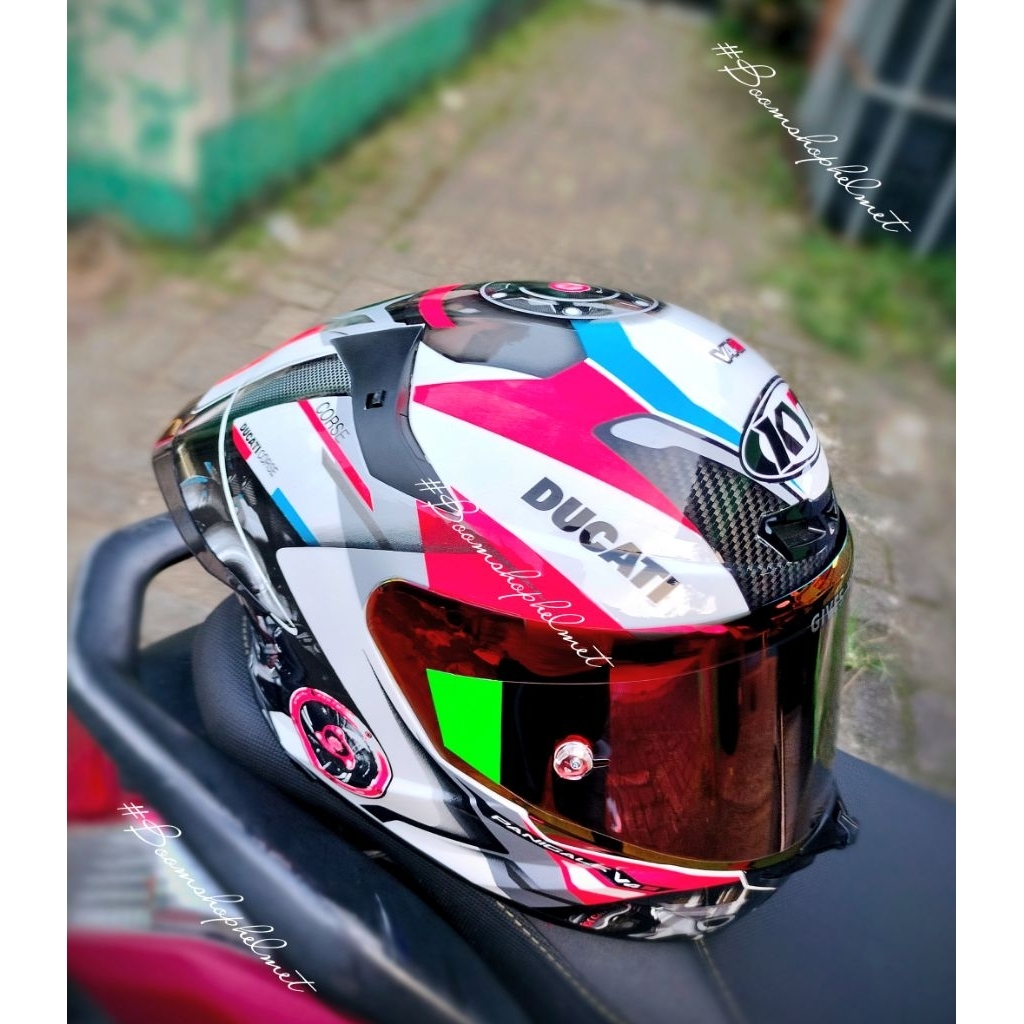 Jual helm kyt tt revo repn vanigale read white | Shopee Indonesia