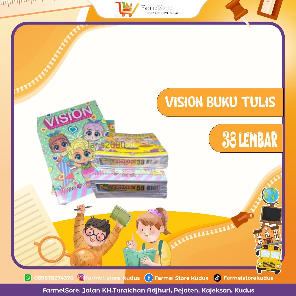 Jual VISION BUKU TULIS 1PAK(Isi 10pak) 38Lembar | Shopee Indonesia