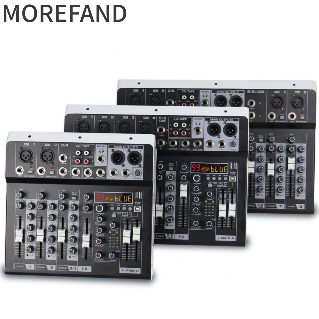 Jual MOREFAND Audio Mixer Professional CS4/CS6/CS8 / Mixer 4/6/8 Chanel ...
