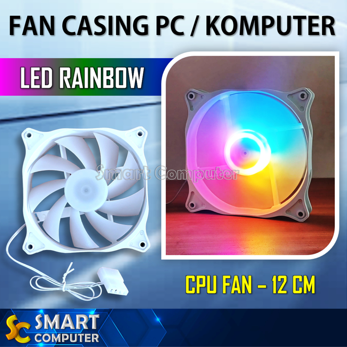Jual Fan Casing PC Komputer - 12 CM LED Rainbow / RGB CPU Cooler ...