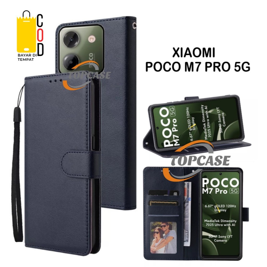 Jual Topcase Xiaomi Poco M7 Pro 5G Casing Dompet Kulit Flip Case Wallet ...