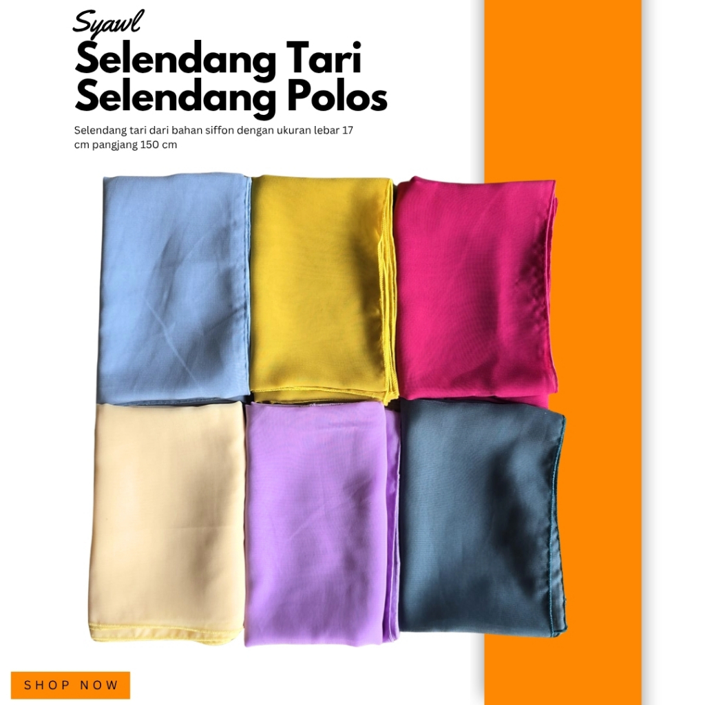 Jual Syawl Selendang Tari Polos/Selendang Betawi/Selendang Kebaya Ncim ...